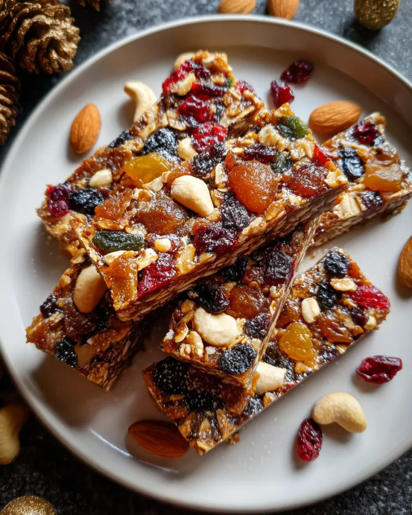 Festive Chewy Christmas Bars with Spiced Nuts and Dried Fruits ...