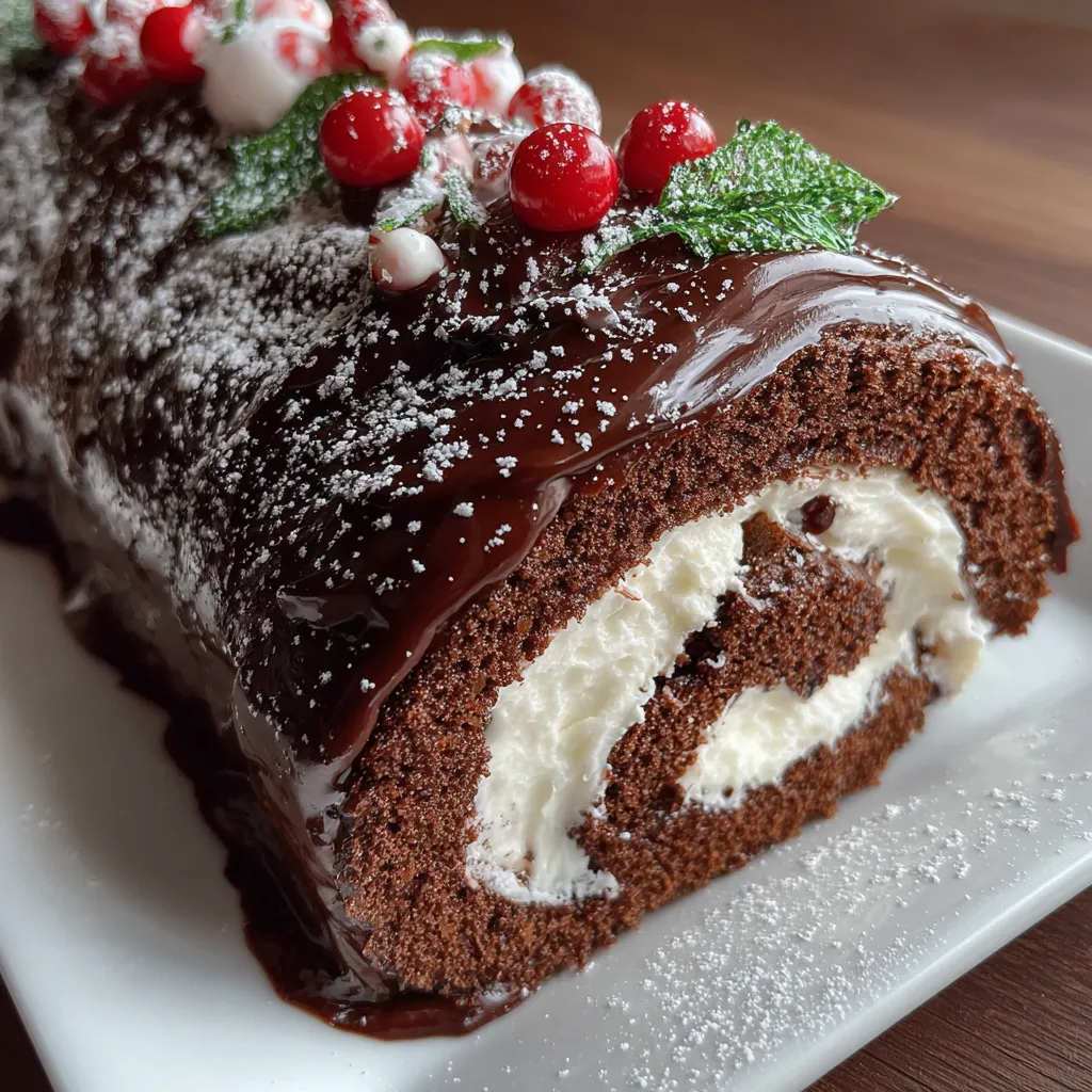 Christmas Yule Log Sheet Cake – Rachael Recipes