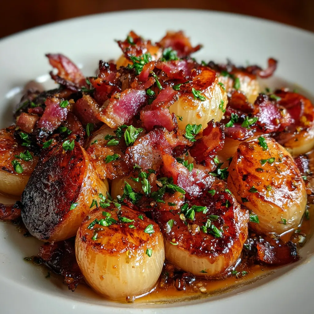 Sweet & Savory Honey-Glazed Shallots with Crispy Bacon – Rachael Recipes