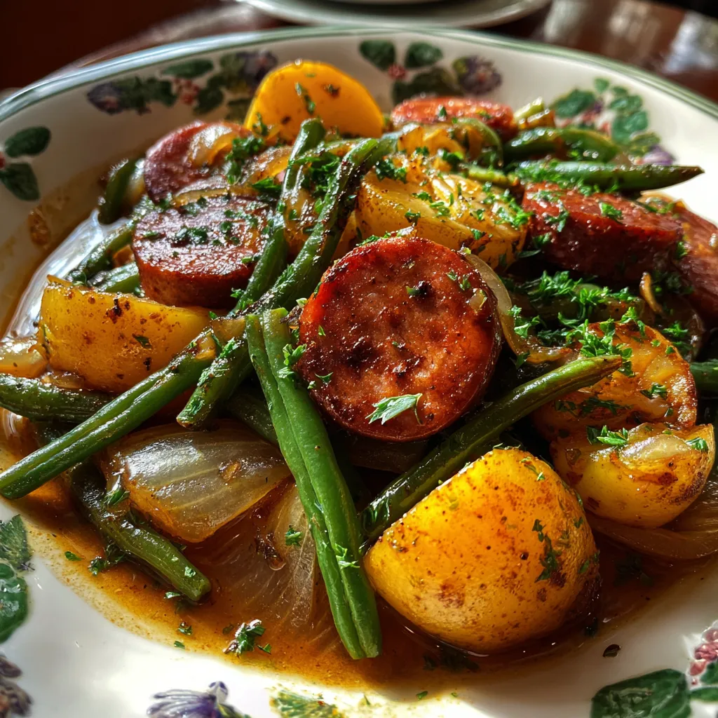 Savory Crockpot Kielbasa with Potatoes and Green Beans One-Pot Dinner ...